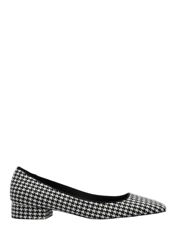 Dolce & Gabbana Houndstooth Square-toe Pumps - Black