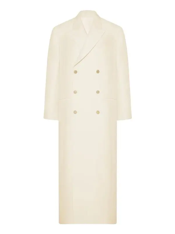 THE ROW Catena Double-breasted Wool Coat - Yellow