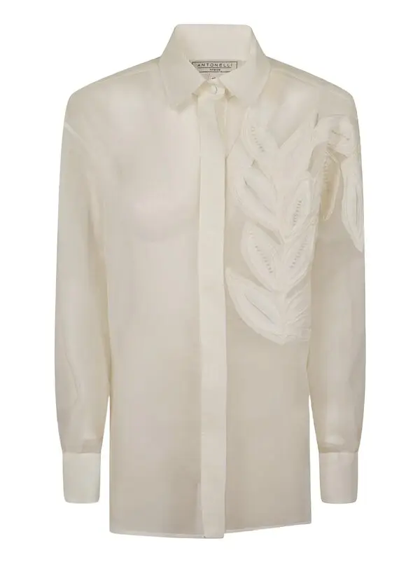 Antonelli Firenze Alessandra Appliqué Shirt - Nude