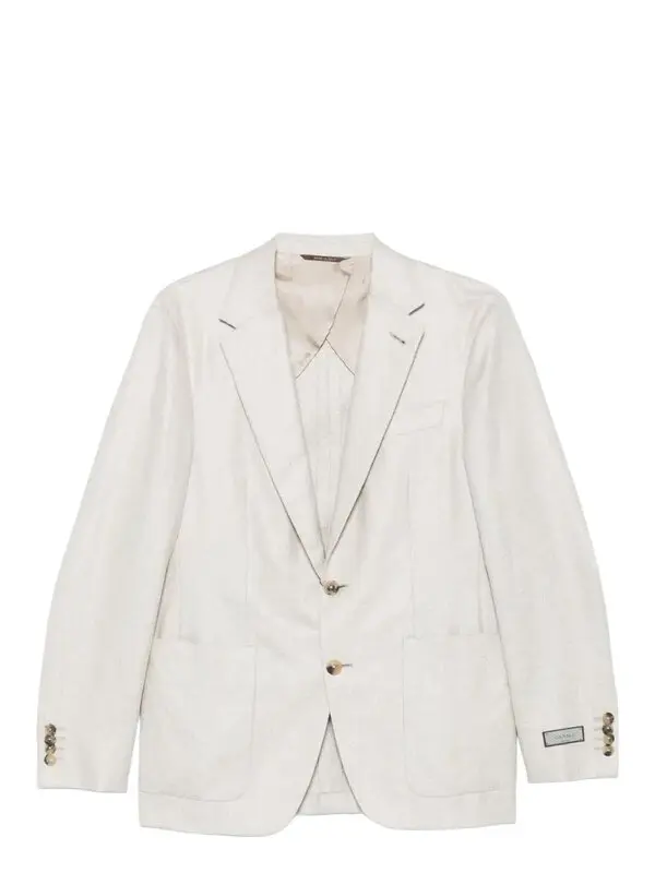 Canali Single-breasted Blazer With Notched Lapel - No
