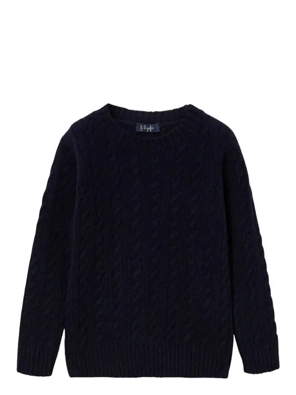 IL GUFO Cable-knit Wool Jumper - Black