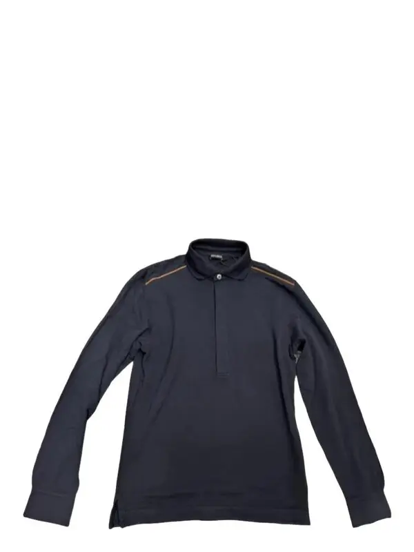 Zegna Stripe-detailed Long Sleeved Polo Shirt - No