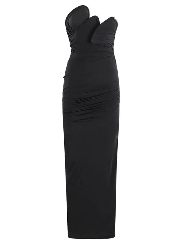 Christopher Esber Corset Dress With Side Slits - Black
