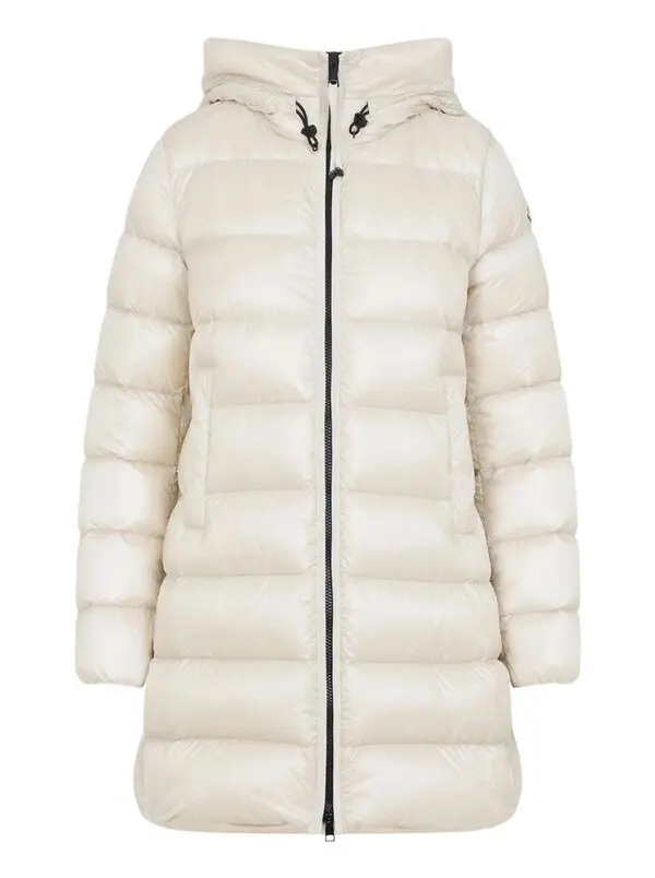 Moncler Quilted Down Coat - Light Beige
