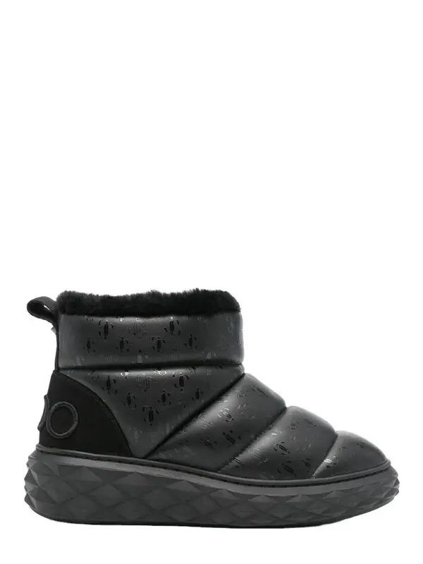 JIMMY CHOO Xan Padded Round Toe Boots - Black