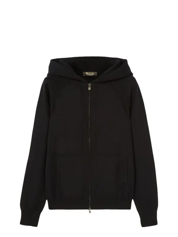 Loro Piana Zip-up Hooded Cardigan - Black