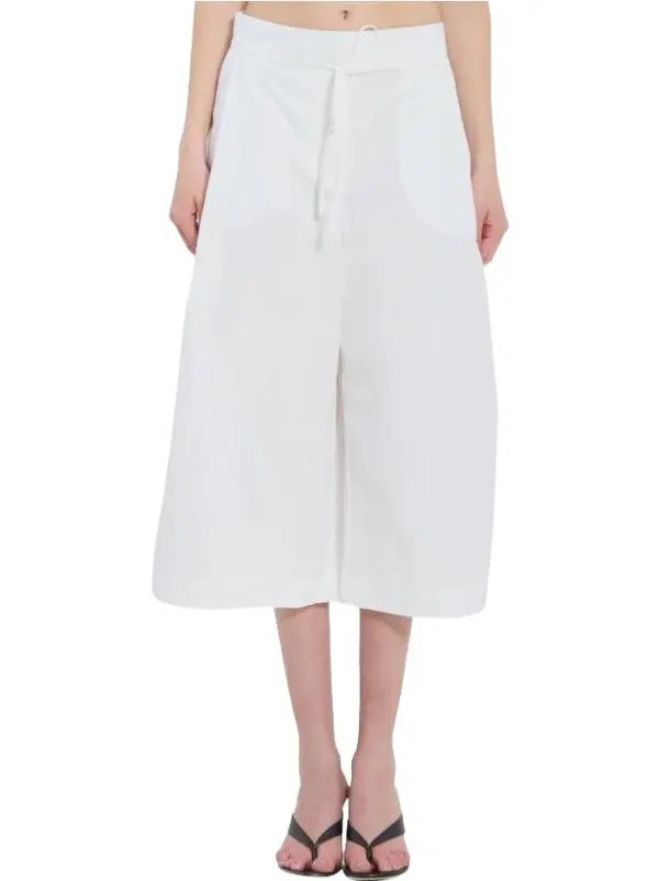 Jacquemus High Waisted Wide Leg Pants - White