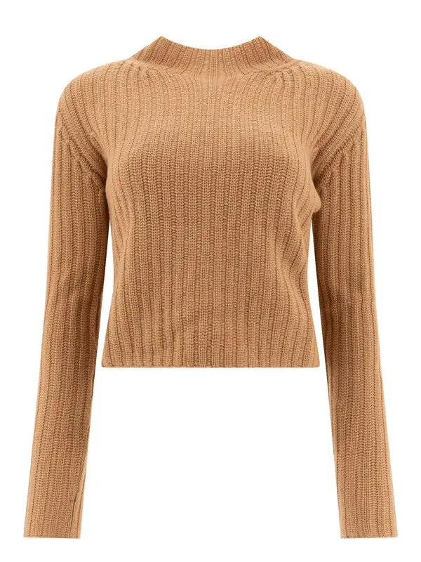 Max Mara Ribbed Knit Jumper - Brown