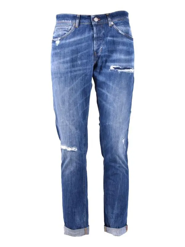 DONDUP Logo Denim Pants - Blue