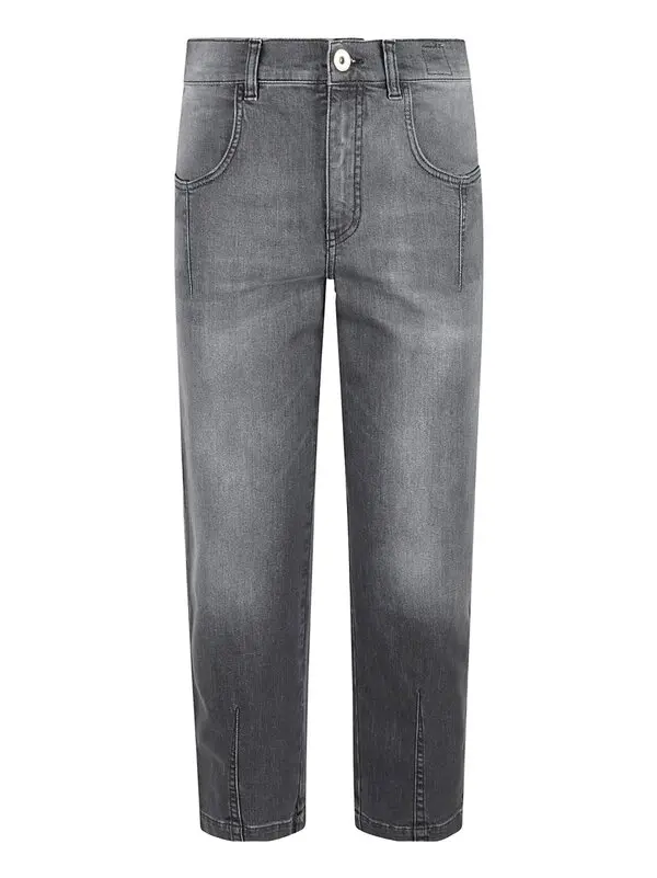 Eleventy Cropped Jeans - Gray
