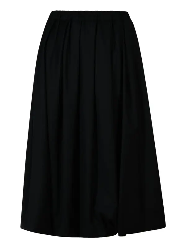 Fabiana Filippi Elasticated Waistband Pleated Skirt - Black