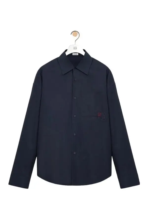 Loewe Button-up Regular Fit Shirt - Deep Navy Blue