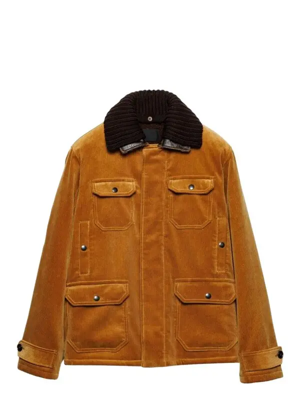 Prada Long-sleeved Corduroy Shirt Jacket - Dark Yellow