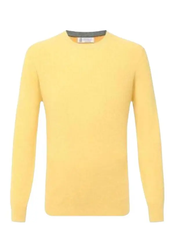 Brunello Cucinelli Ribbed-knit Cashmere Sweatshirt - Yellow