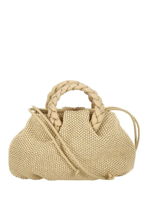 Hereu Double-handled Braided Shoulder Bag - Nude