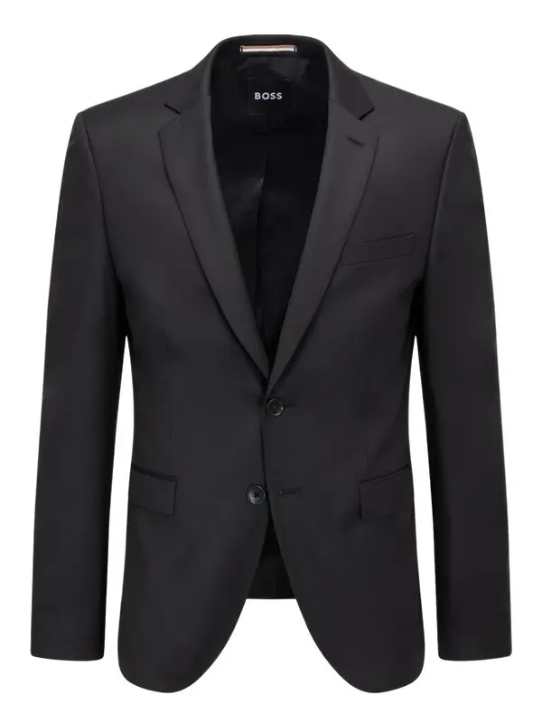 Hugo Boss Two-button Plain Jacket - Black