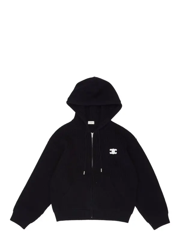 Celine Hooded Cardigan - Navy Blue