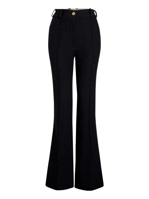 PATOU Crease Detailed Flared Pants - Black