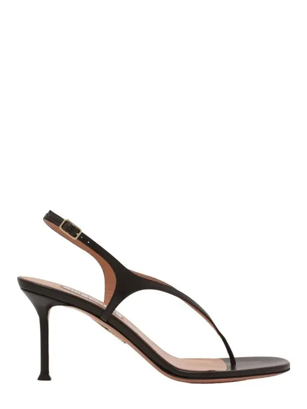 AQUAZZURA Buckle Fastened Bikini Thong Sandals - Black
