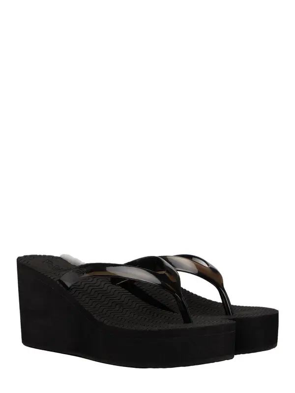 ANCIENT GREEK SANDALS 80 Mm Etheria Wedge Sandals - Black