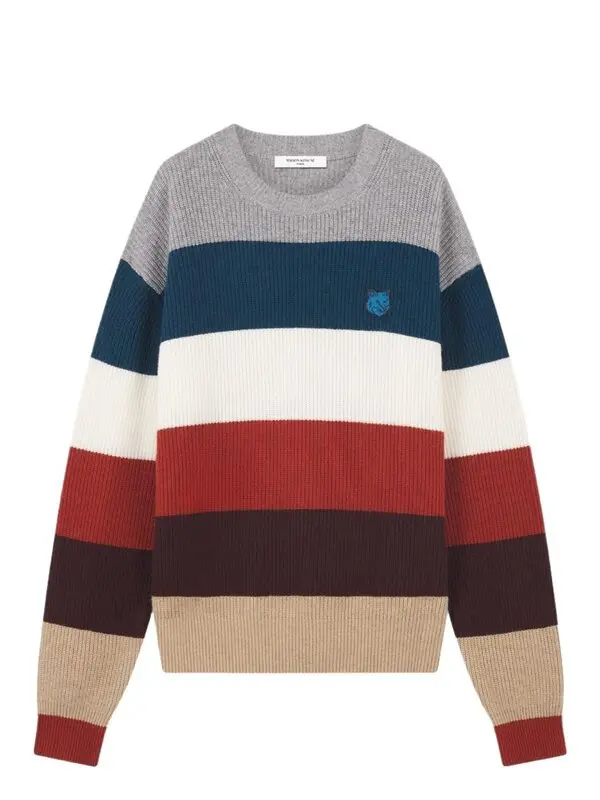 Maison Kitsuné Striped Knit Jumper - Multicolor