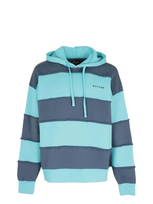 Herno Striped Hooded Sweatshirt - Blue