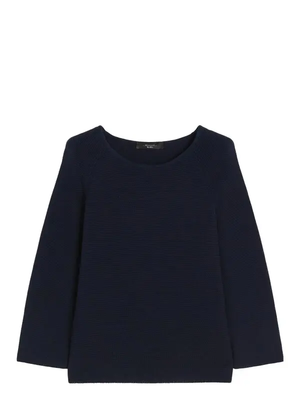 Max Mara Relaxed Fit Knitted Jumper - Navy Blue