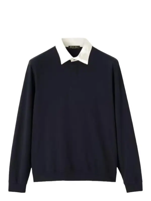 Loro Piana Lugger Polo Sweatshirt - Black
