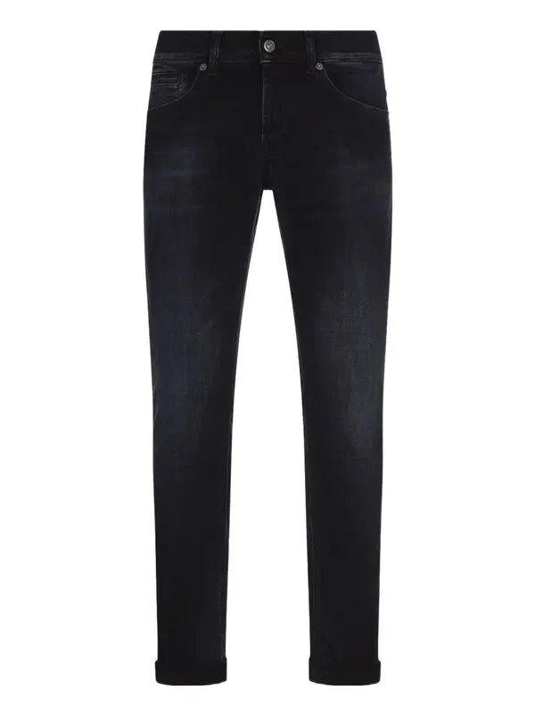 DONDUP Relaxed Fit Dark Wash Jeans - Black