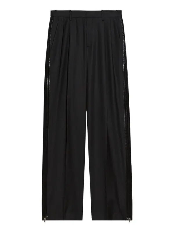 Helmut Lang Zip Detail Pleated Trousers - Black