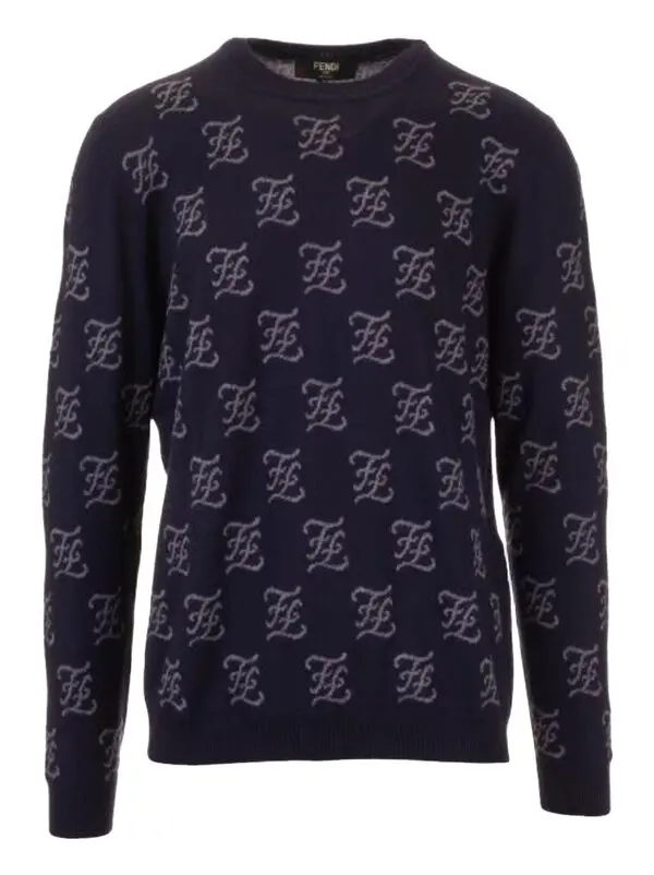 Fendi Ff Logo Pullover - Black