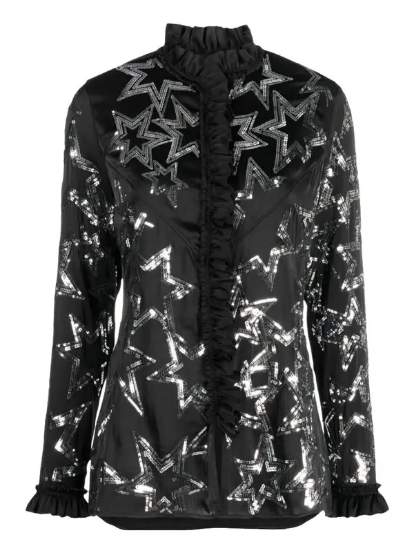 Rabanne Sequin Embellished Shirt - Black