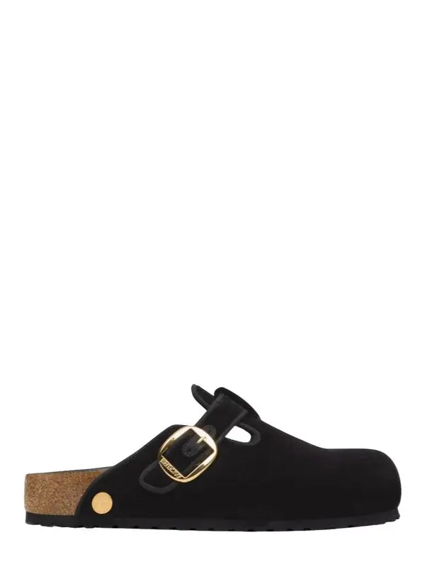 BIRKENSTOCK Boston Big Buckle Clogs - Velvet Black