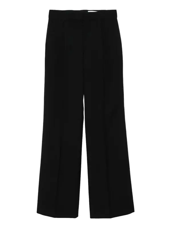 Alexander McQueen Pleat-detail Straight Leg Trousers - Black