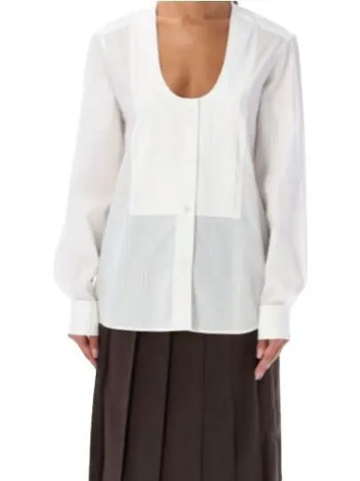 J.W.ANDERSON Jw Anderson Relaxed Fit Pintuck Bib Shirt - White