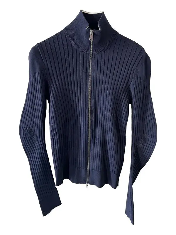 Bottega Veneta Zip Up Ribbed Casual Jacket - Black