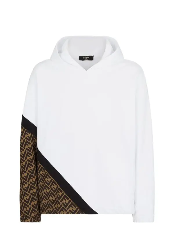 Fendi Ff Motif Hoodie - White