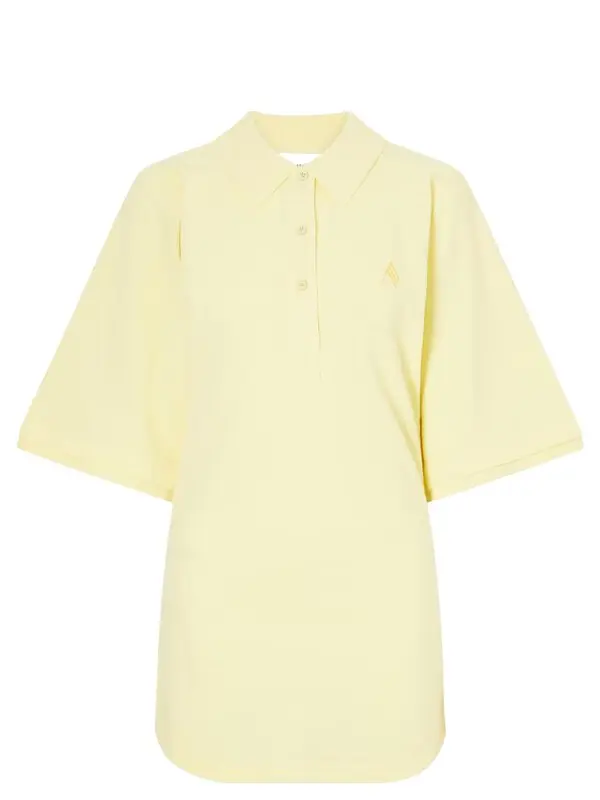 Attico Logo Embroidered Mini Dress - Yellow