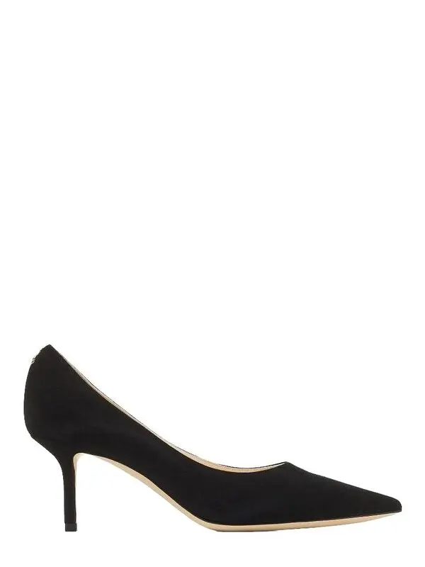 JIMMY CHOO Suede Pointed Toe Stilettos - Black