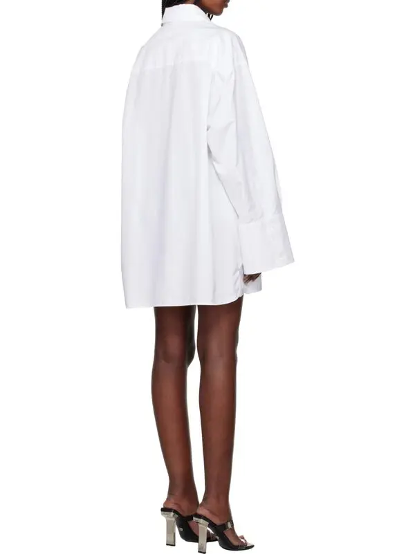 Off-White Shirt Dress - White