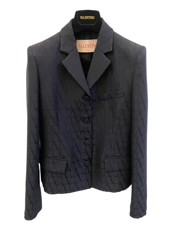 Valentino Garavani Toile Iconographe Blazer - Navy Blue