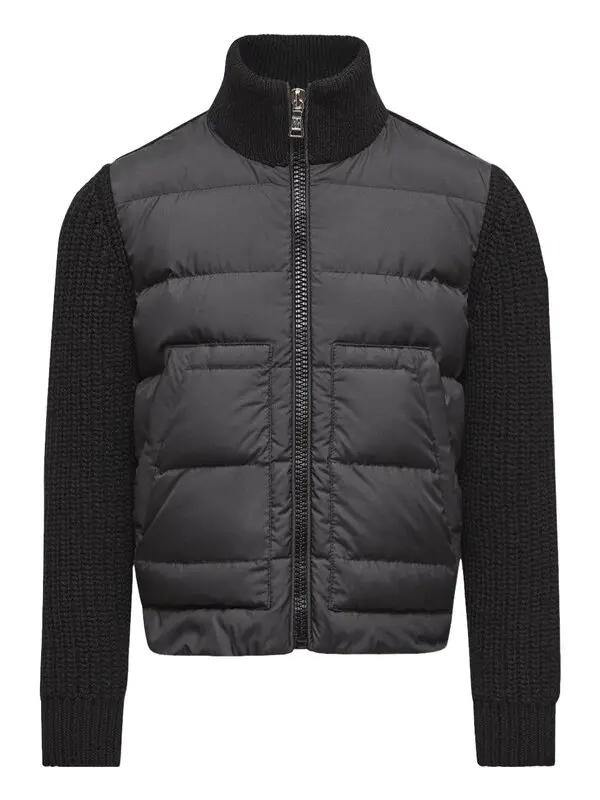 Moncler Logo Patch Panelled Jacket - Black
