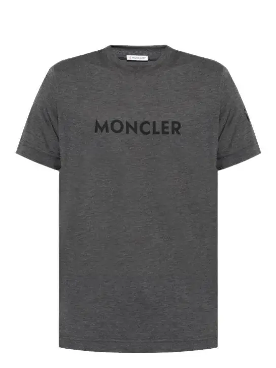 Moncler Logo Patch Crewneck T-shirt - Grey