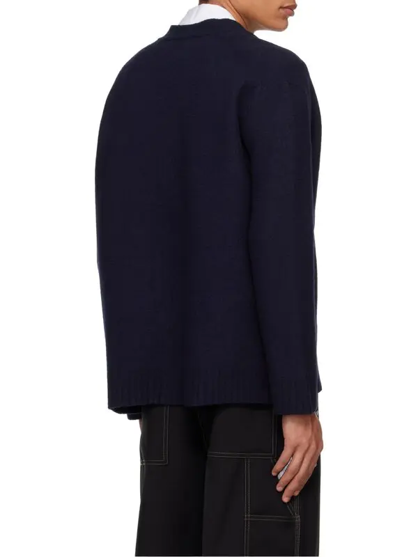 JIL SANDER V-neck Button-down Cardigan - Navy