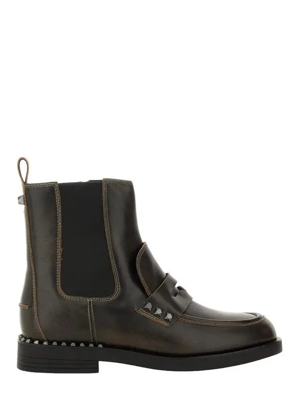 Ash Rivet Chelsea Boots - Rider Black