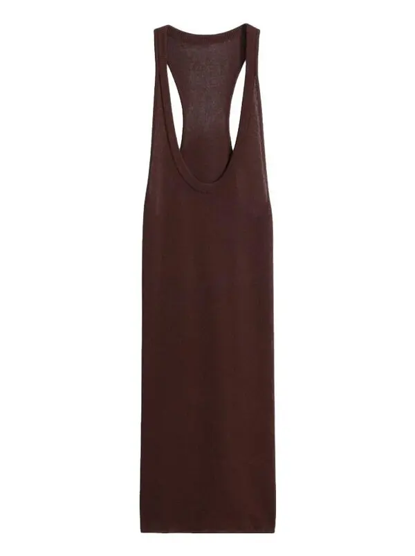 LEMAIRE Ribbed Racerback Tank Dress - Black