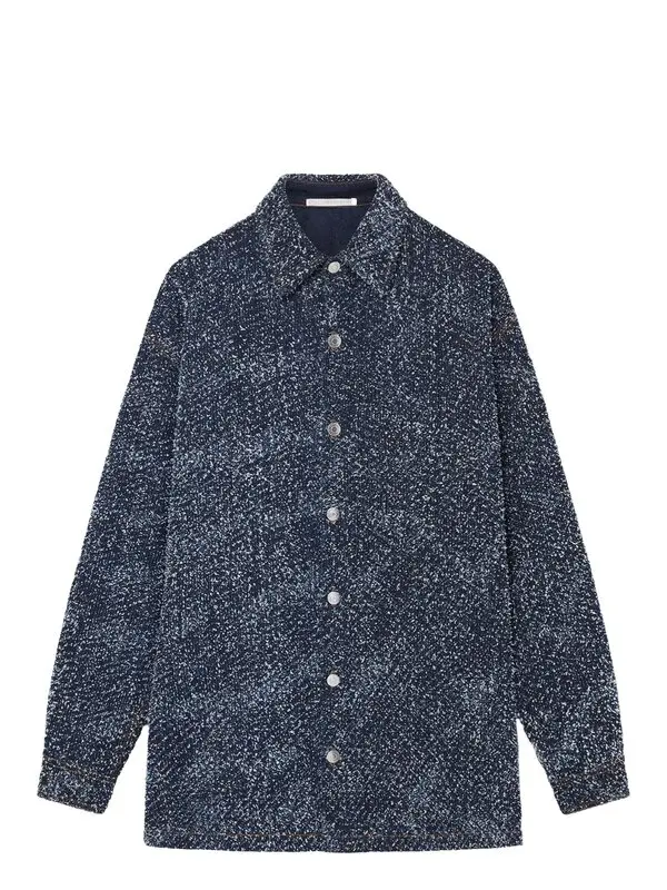 Stella McCartney Bouclé Denim Overshirt - Spotted Blue