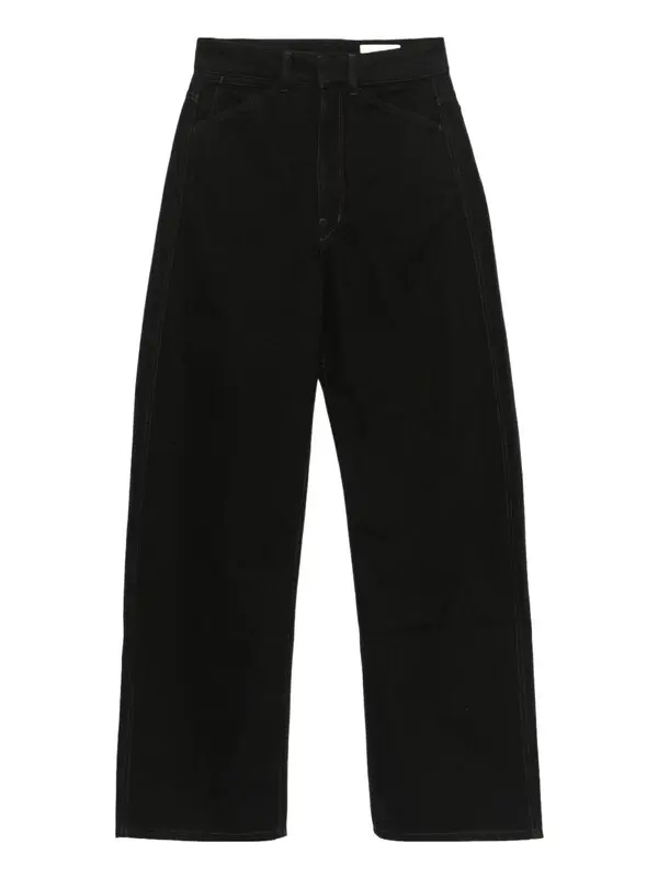LEMAIRE High-waisted Wide-leg Jeans - Black