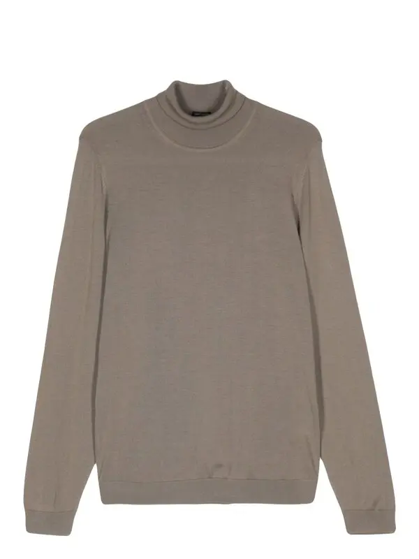 Hugo Boss Virgin Wool Roll-neck Sweater - Gray