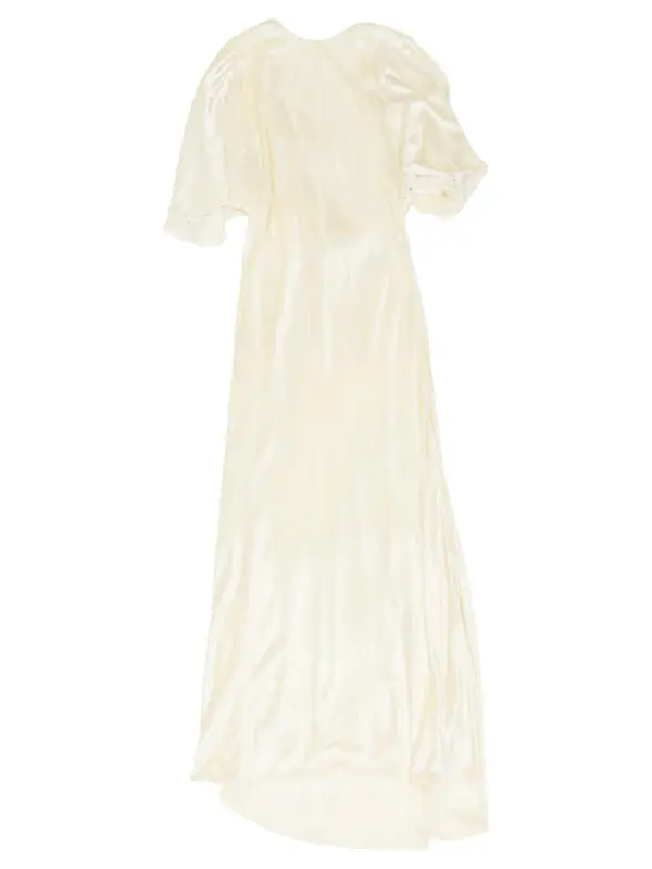 Dior Fluid Silk Velvet Maxi Dress With Cape Effect - No